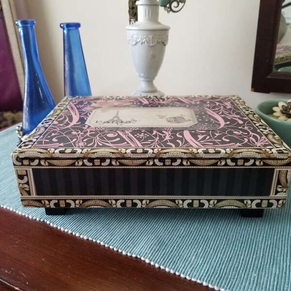 Decorated Cigar Box - Etsy