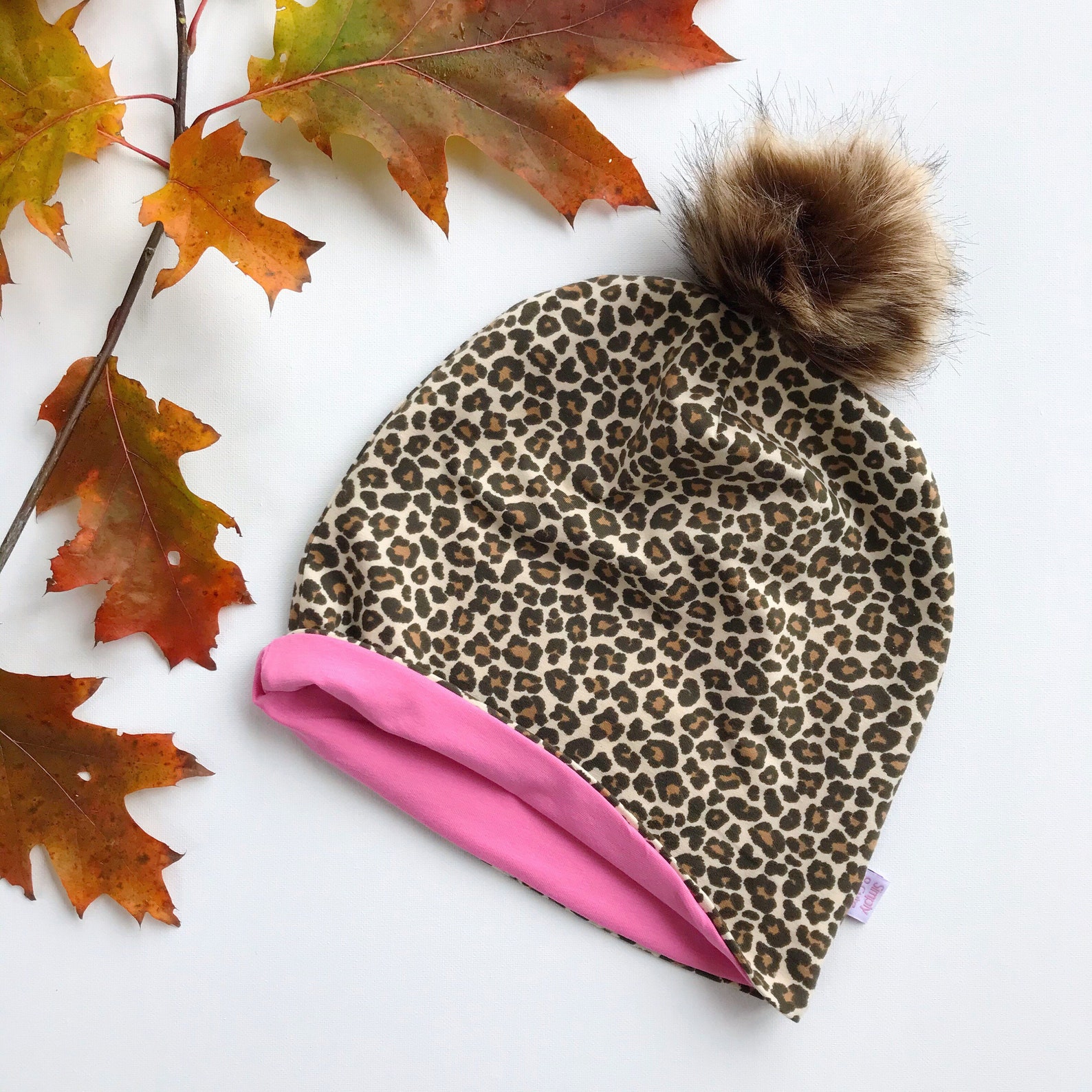 Leopard Print Beanie Leopard Print Toque Leopard Pompom - Etsy