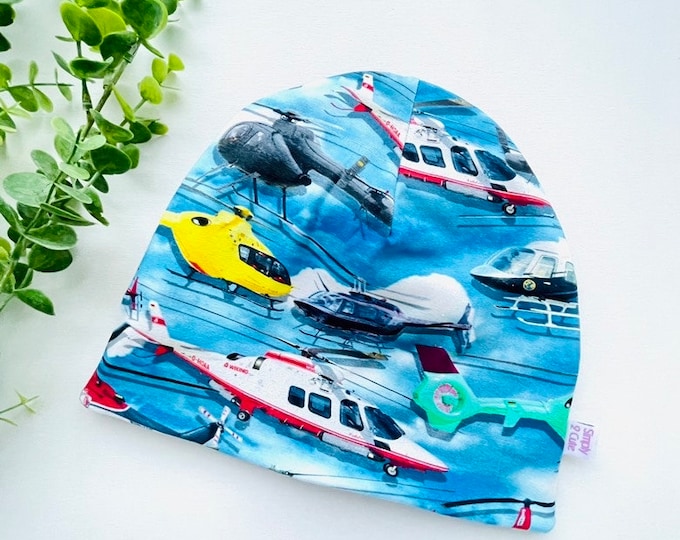Child Helicopter Beanie, Boy Helicopter Beanie, Blue Helicopter Beanie ...