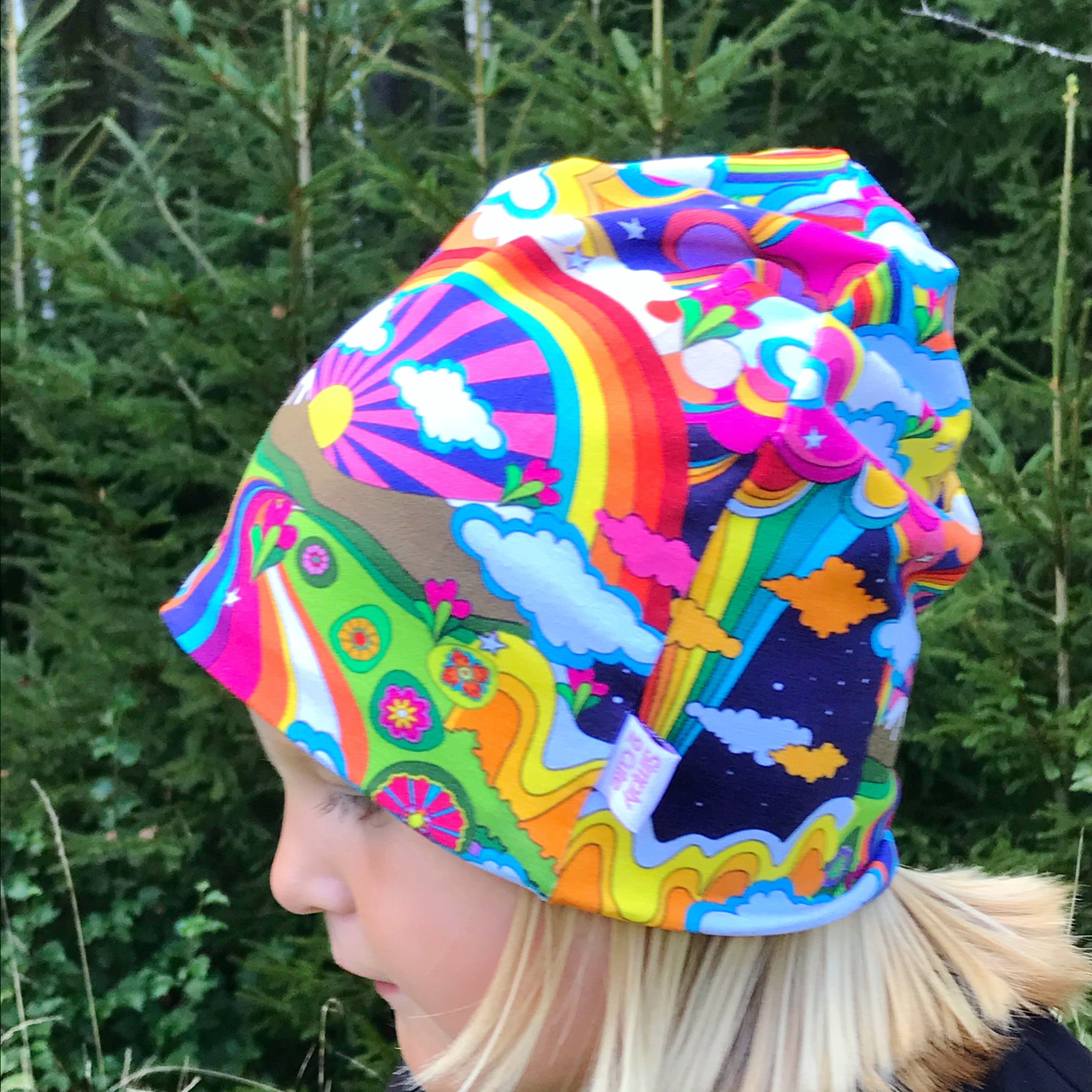 Rainbow Hat Rainbow Beanie Hat Rainbow Hat Kids Woodstock | Etsy UK