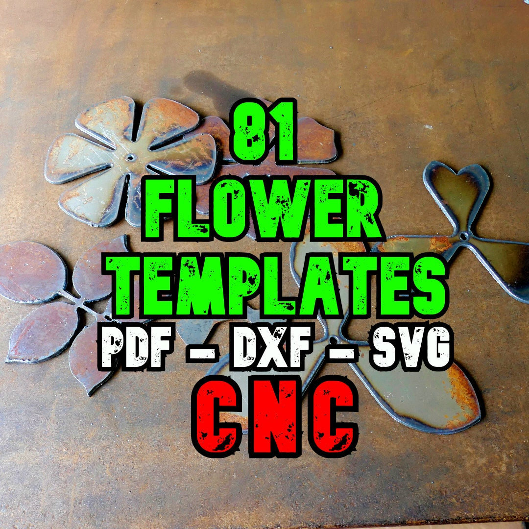 81 Flower and Leaf Templates in PDF, DXF and SVG Format - #1 - Designed ...