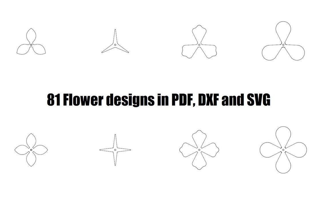 81 Flower and Leaf Templates in PDF, DXF and SVG Format - #1 - Designed ...