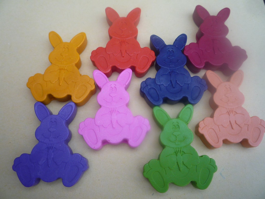 Rabbit Shaped Crayons X 6 Crayons - Etsy