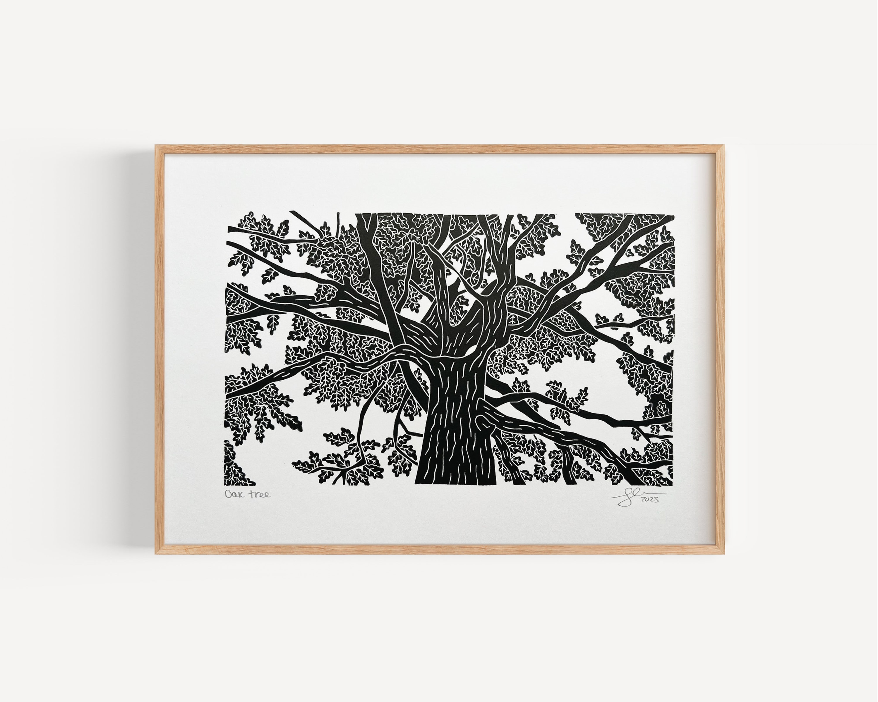 Linoleum Block Prints Tree
