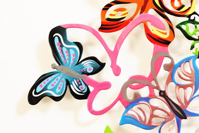 Horizontal Butterflies, Metal Art, Wall Hanging, Wall Sculpture, Home ...