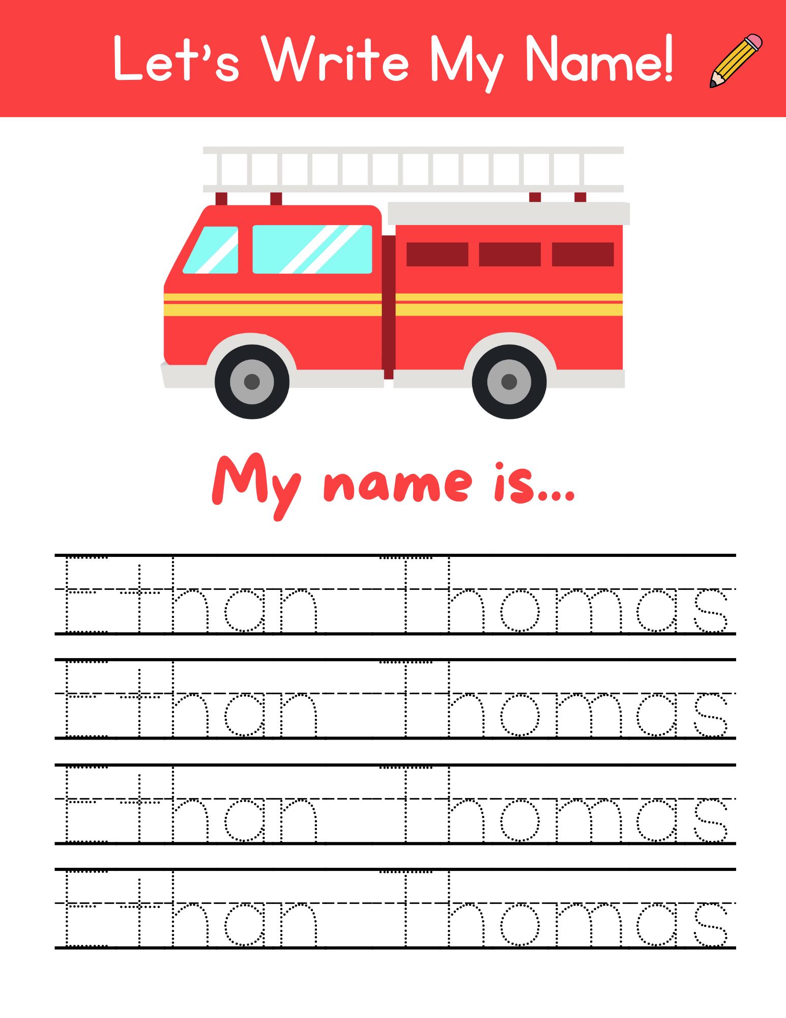 Personalized Name Tracing Worksheets for Preschoolers - Printable ...