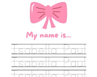 Printable Personalized Custom Name Tracing Worksheets for Kids Writing ...
