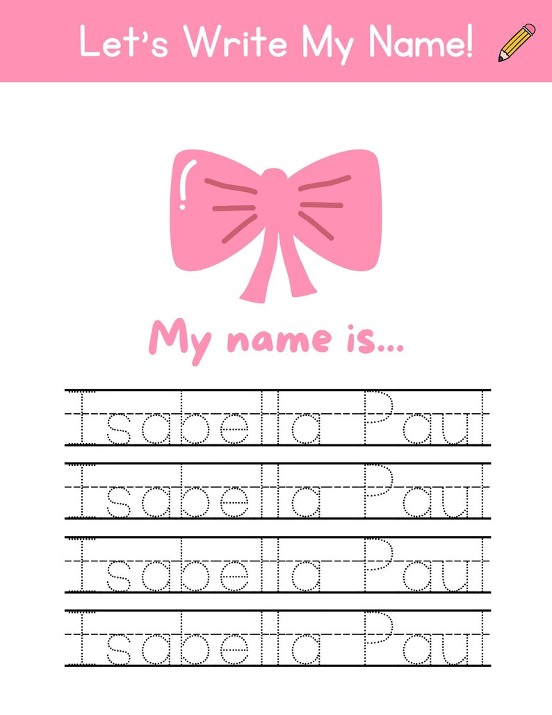 Personalized Name Tracing Worksheets for Preschoolers - Printable ...