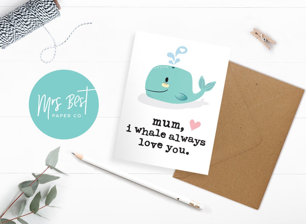 Funny Mother's Day Card Love You Mum Card Birthday | Etsy