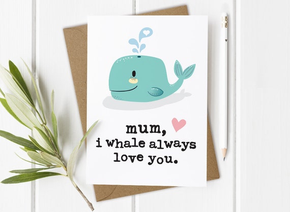 Funny Mother's Day Card Love You Mum Card Birthday | Etsy