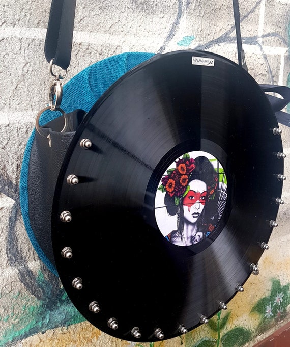 Items similar to Vinyl Record Purse-Vegan Leather Bag-Vinyl Bag-Record ...