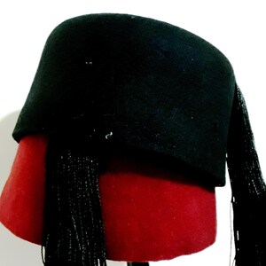 Fez Authentic Turkish-ottoman Hat,tarboosh Special Orders Red ,black ...