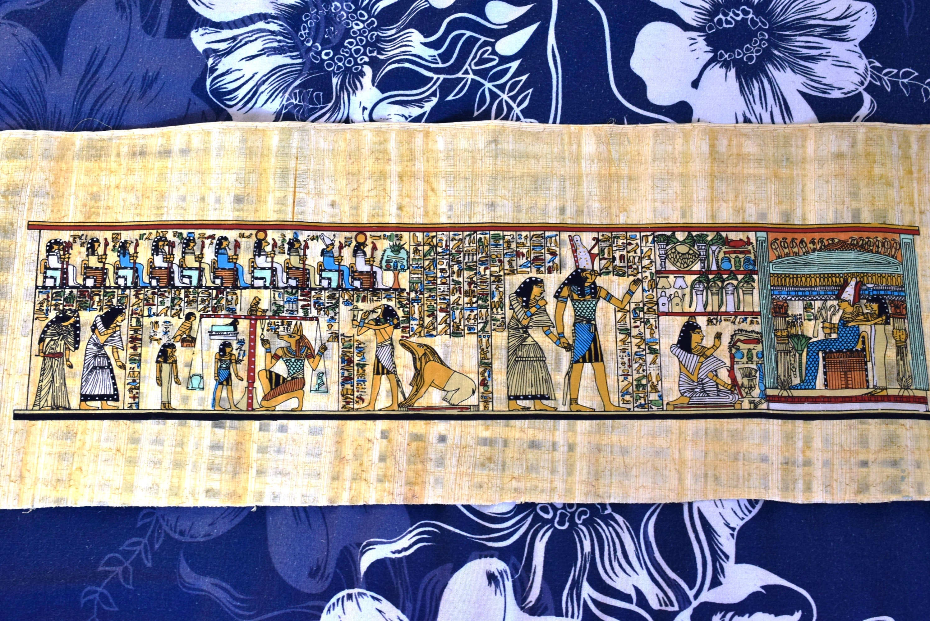 Egyptian Papyrus Handmade Painting, Judgement Day Price According to ...