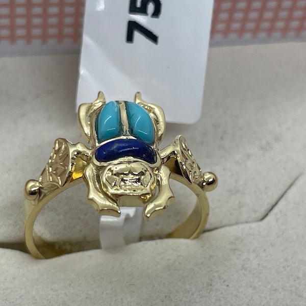 Gold Scarab Ring - Etsy