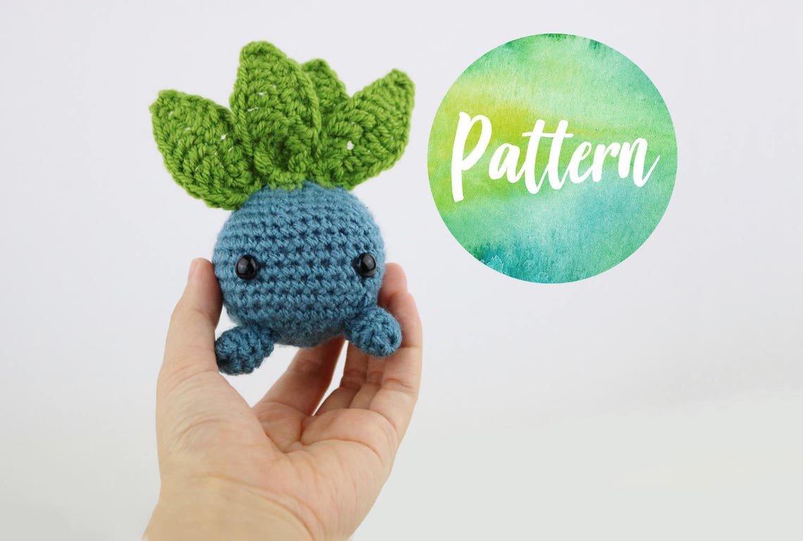 PATTERN - Oddish Amigurumi Crochet - Kawaii Pokemon Amigurumi Doll ...