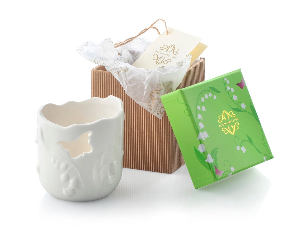 Porcelain Vase and Two Tealights -gift Set - Etsy