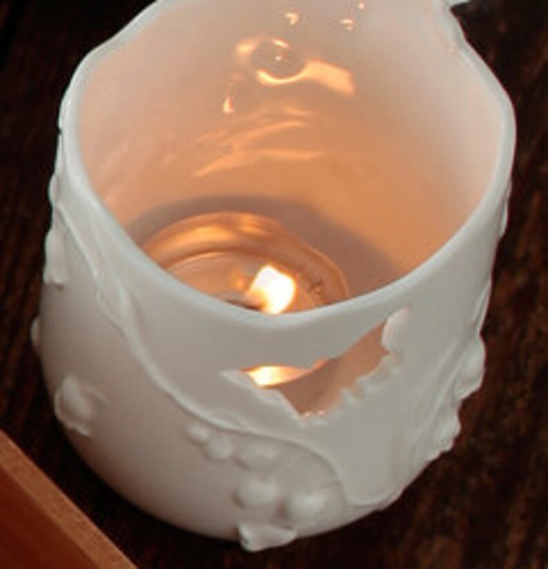 Porcelain Vase and Two Tealights -gift Set - Etsy