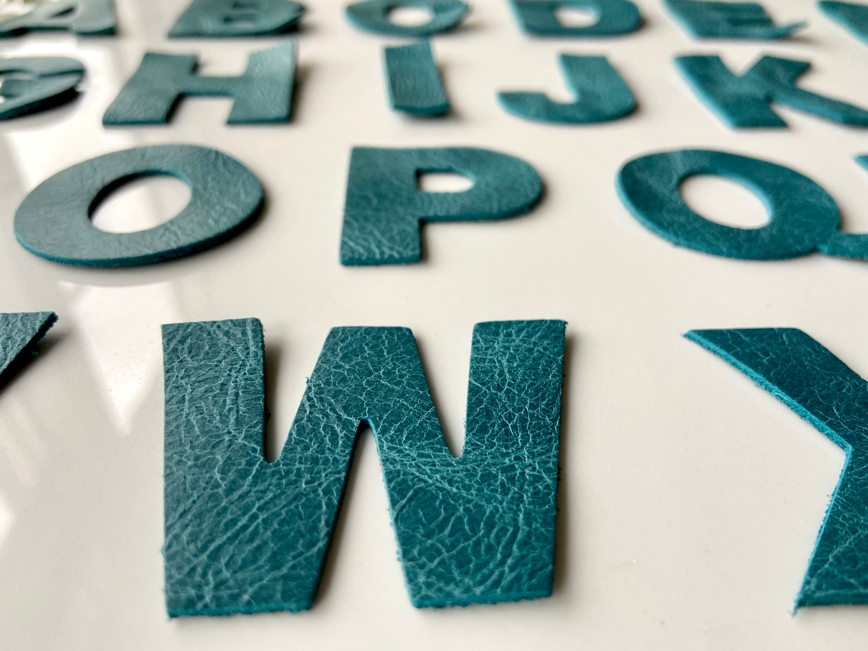 Leather Luxury Alphabet Letter Shapes Blanks Shapes Die Cuts Supplies ...