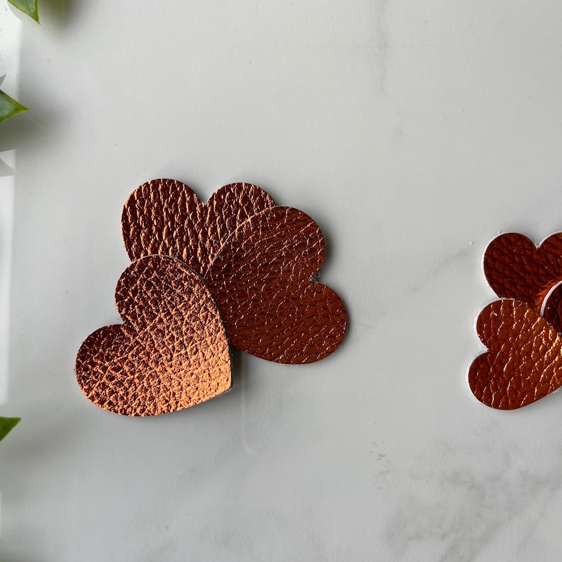 Leather Heart Earrings - Etsy