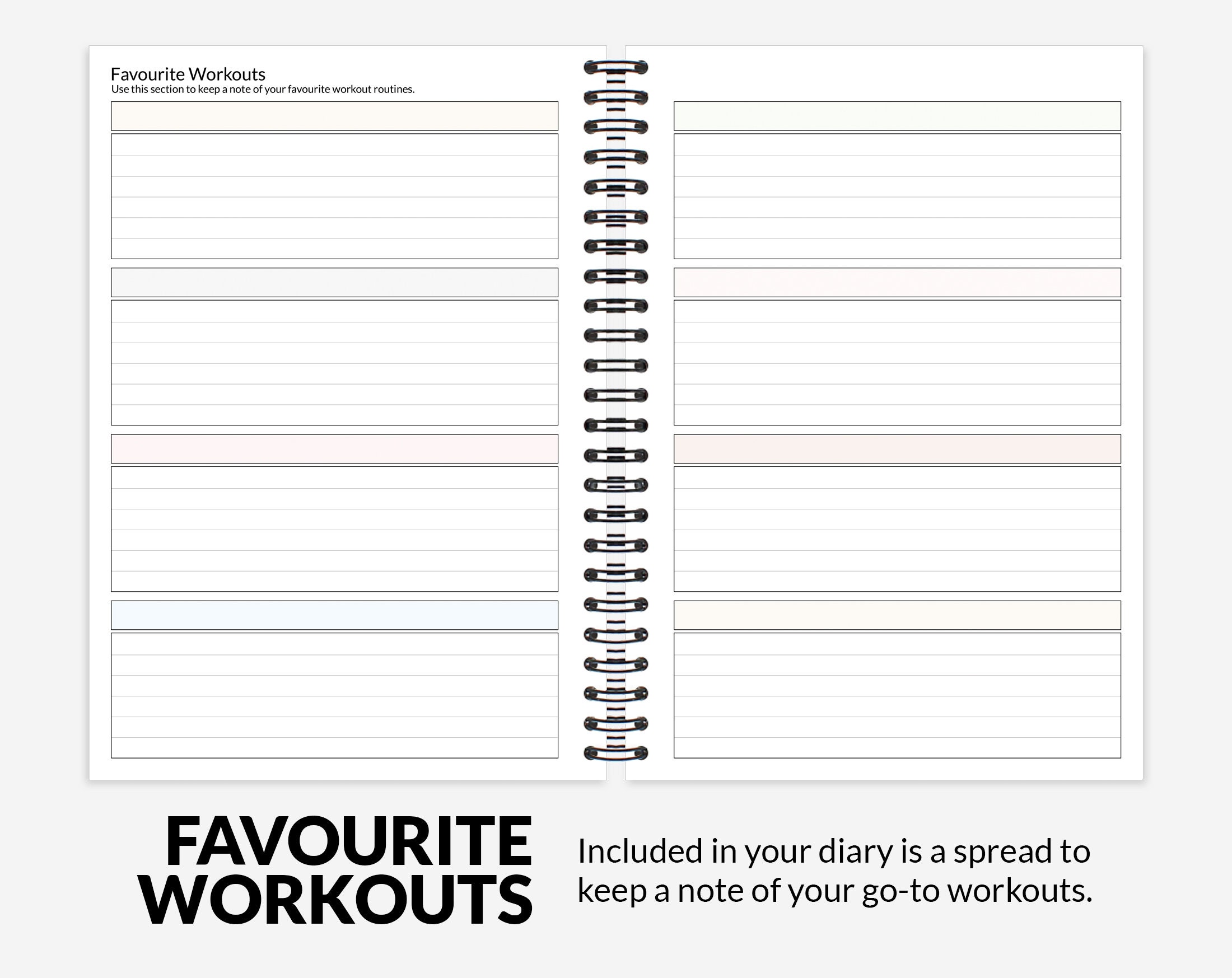 Gym Diary and Workout Log Book Fitness Tracker Cardio - Etsy UK