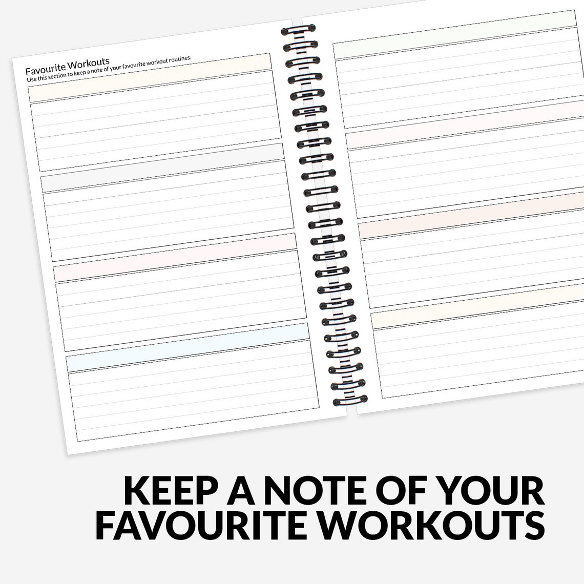 Gym Diary and Workout log book fitness tracker cardio | Etsy