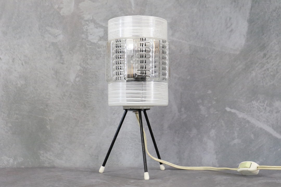 Vintage Philips Tripod Table Lamp - Space Age - Metal and Glass - Era ...
