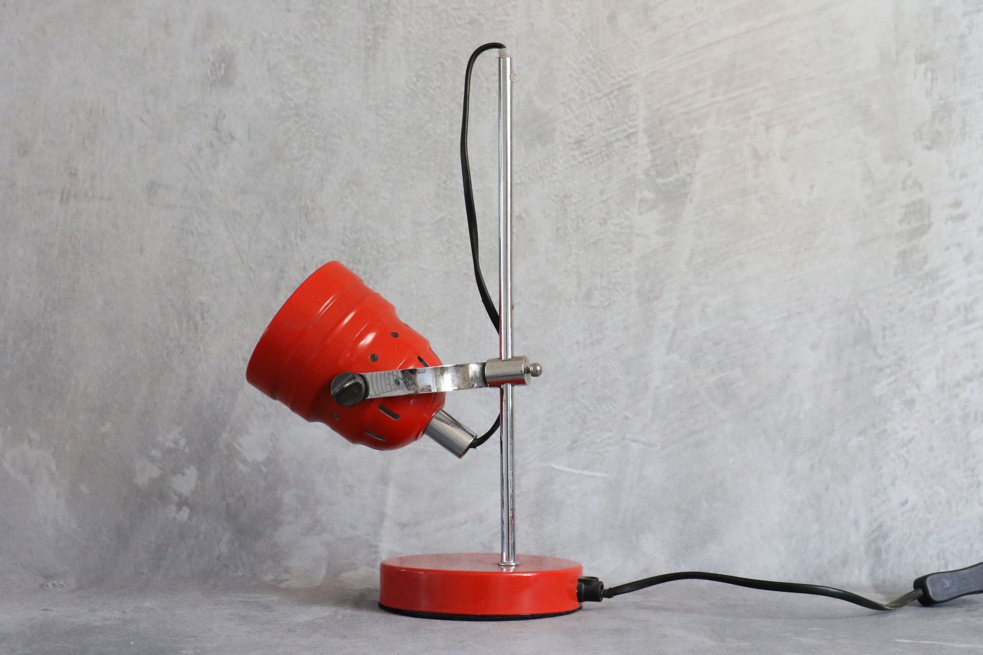 Vintage Red Desk Lamp Memphis Style - Made in France 1980s - Etsy