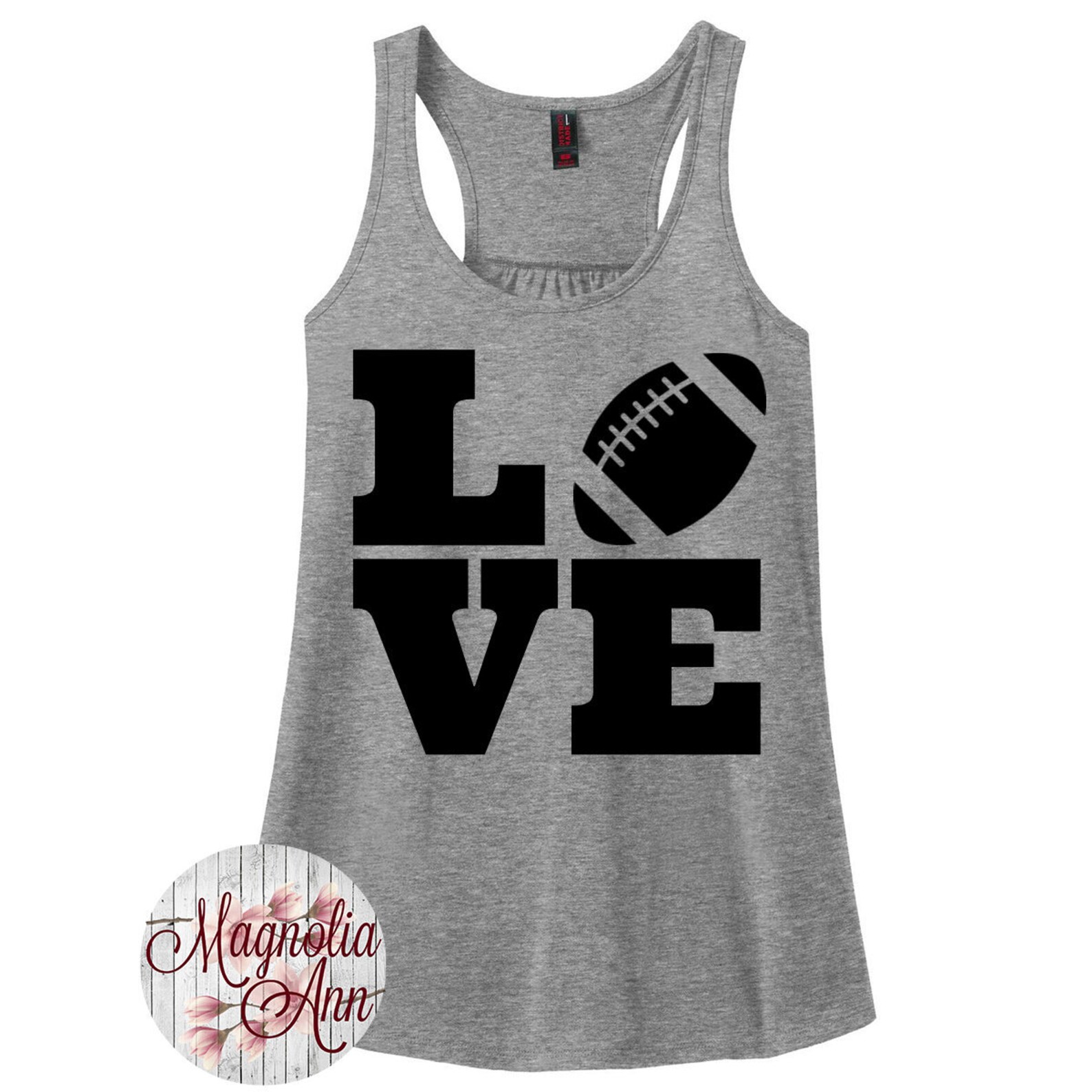 Love Football, Football Racerback Tank, Football Shirts for Women ...