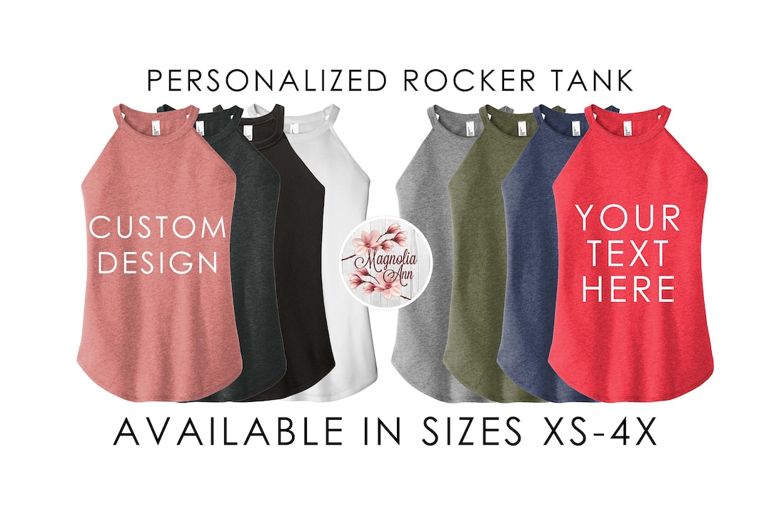 Custom Tank Custom Rocker Tank Top Custom Racerback - Etsy