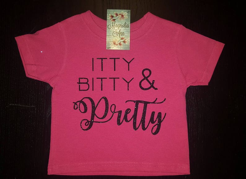 Itty Bitty and Pretty Girls Tee Baby Girls T-shirt Toddler - Etsy