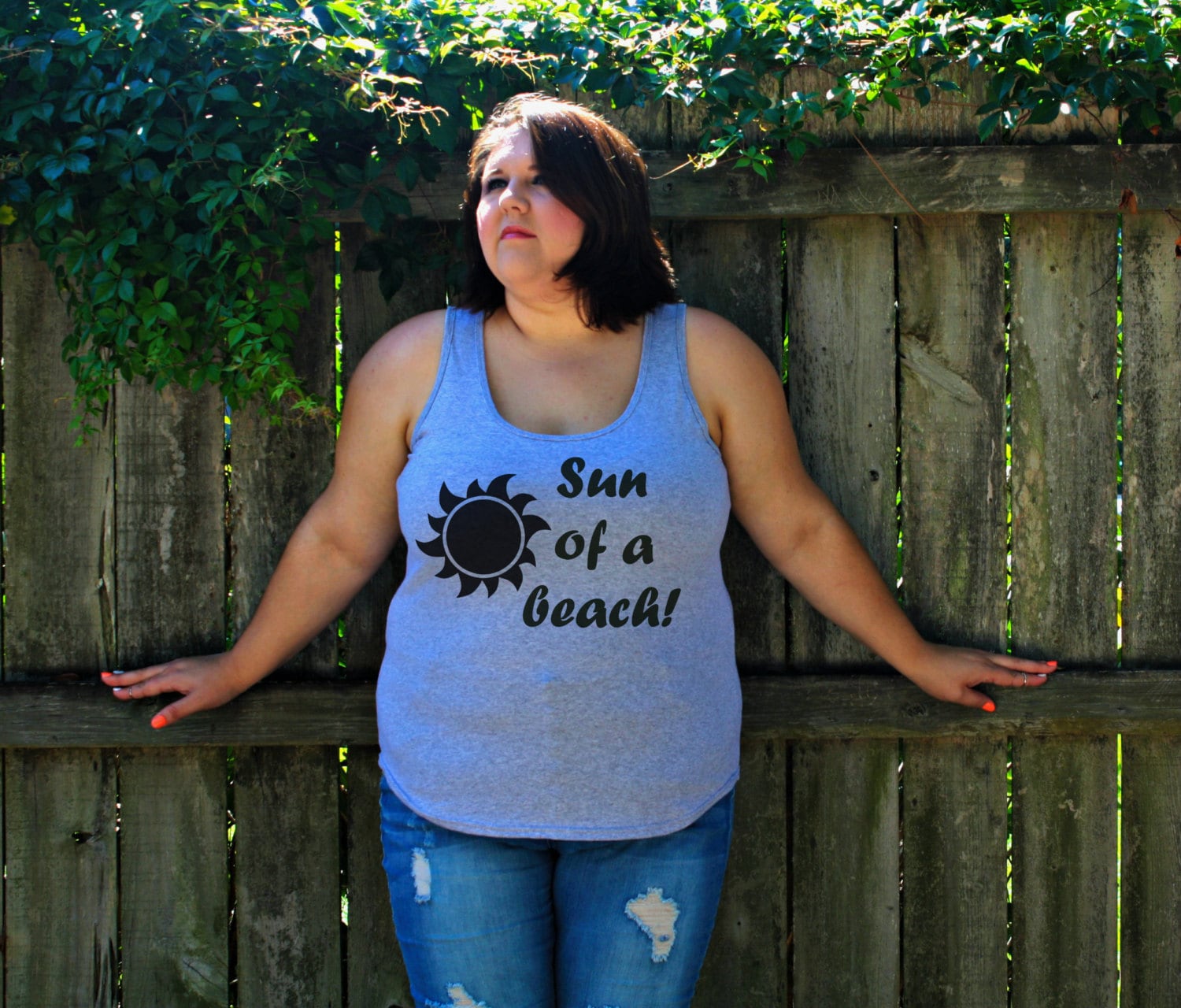 Sun of a Beach, Summer, Ocean Women's Tank Top in 6 Colors in Sizes ...