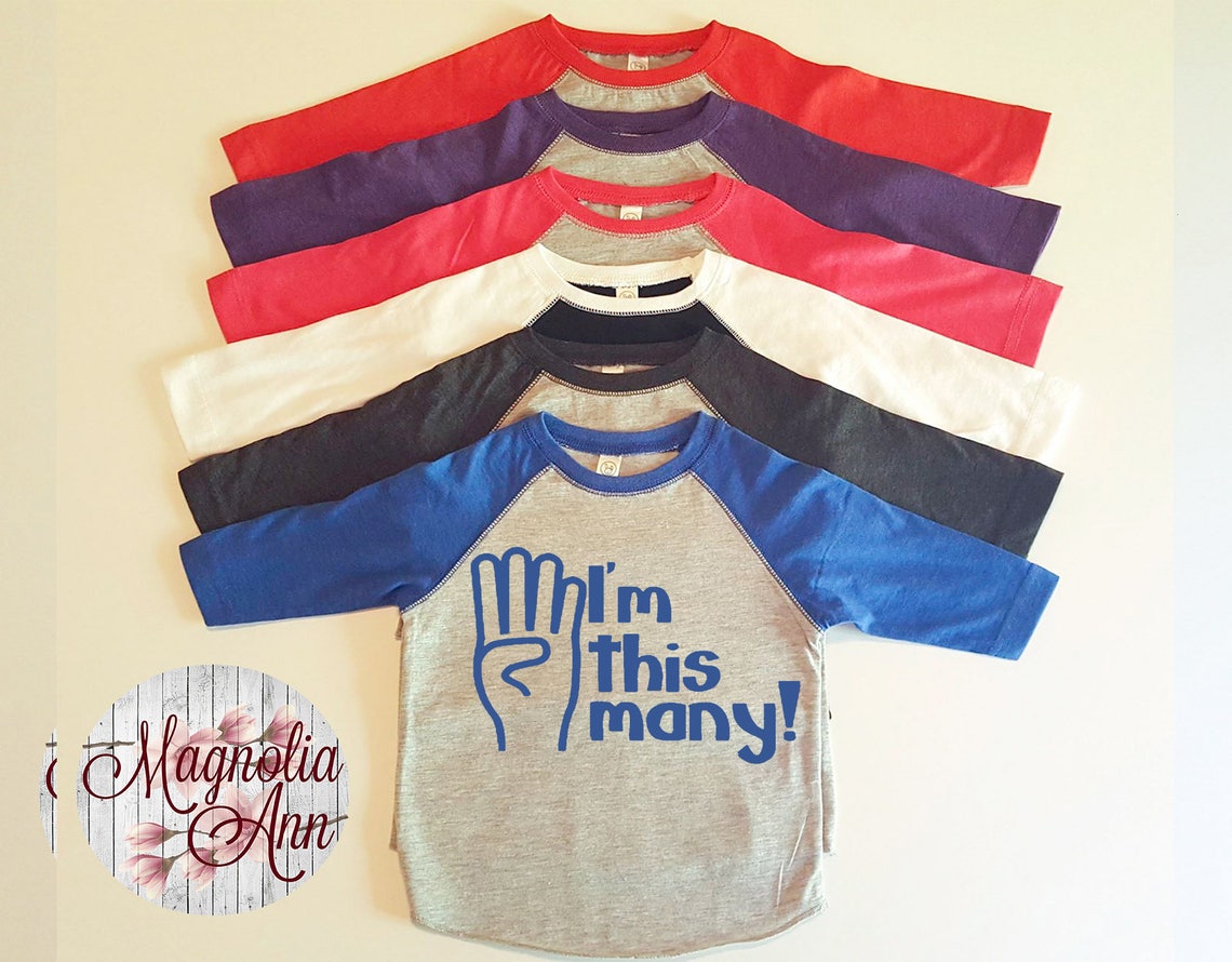 I'm This Many 4 Years Old 4th Birthday Toddler Baseball | Etsy