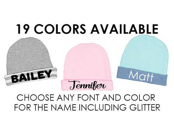Baby Hat with Name Newborn Baby Hat Personalized Baby Hat | Etsy