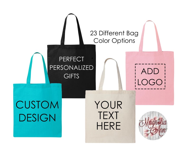 Custom Tote Bag, Logo Tote Bag, Personalized Tote Bag, Create Your Own ...