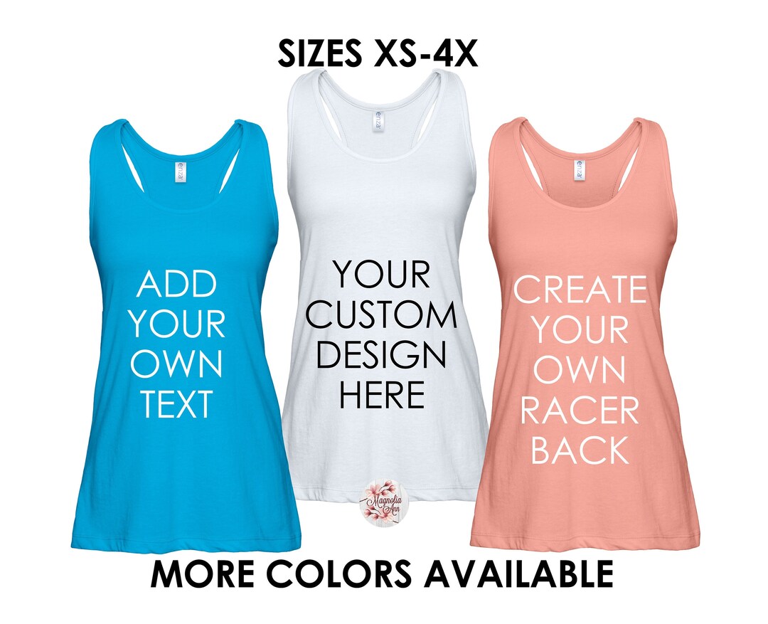 Custom Tank, Custom Tank Top, Custom Racerback, Personalized Tank Top ...