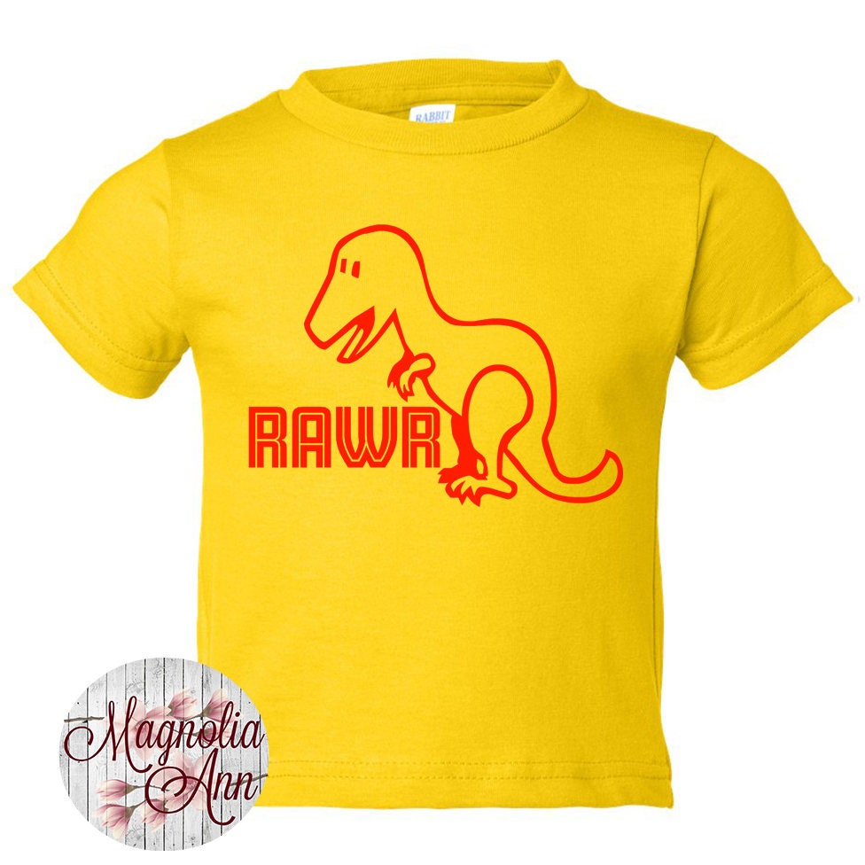 Rawr Dinosaur T-rex Toddler T-shirt in 11 Different Colors - Etsy