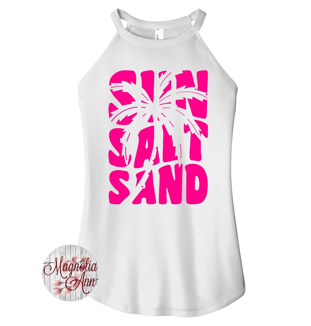 Sun Salt Sand Tank Top, Beach Tank, Beach Summer Rocker Tank, Beach ...