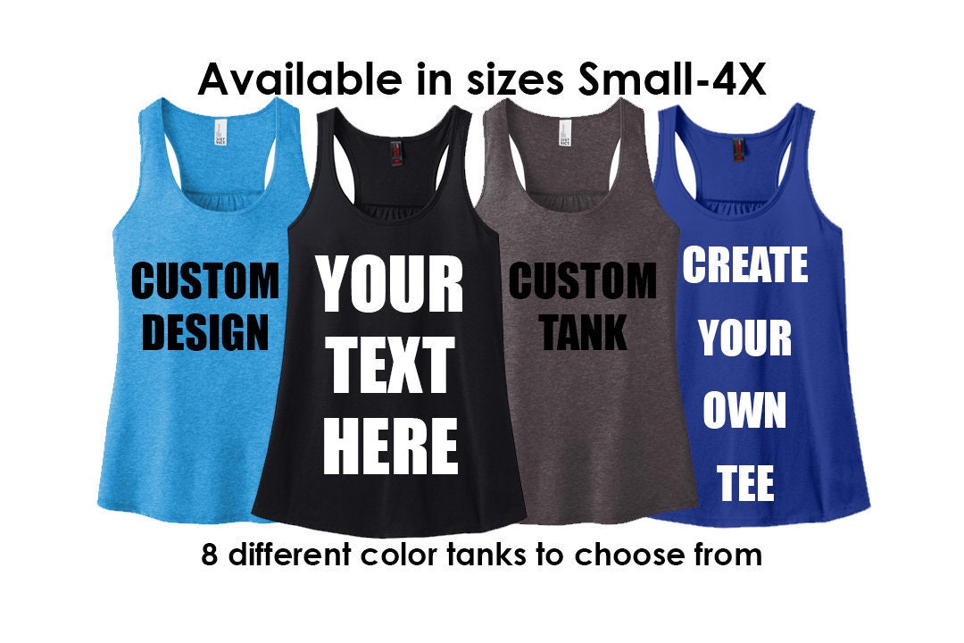 Custom Tank, Personalized Tank Top, Custom Racerback, Women's Racerback ...
