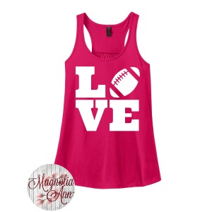 Love Football, Football Racerback Tank, Football Shirts for Women ...