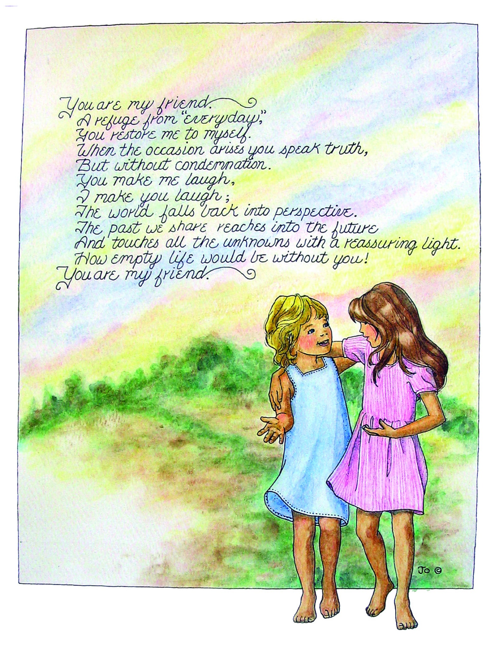 Friendship Card, Appreciation, Thank You, Girlfriend, Original Poetry ...
