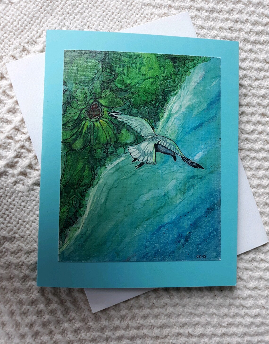 Tropical Island Cards, Blank Greeting Cards, Alcohol Ink Cards ...