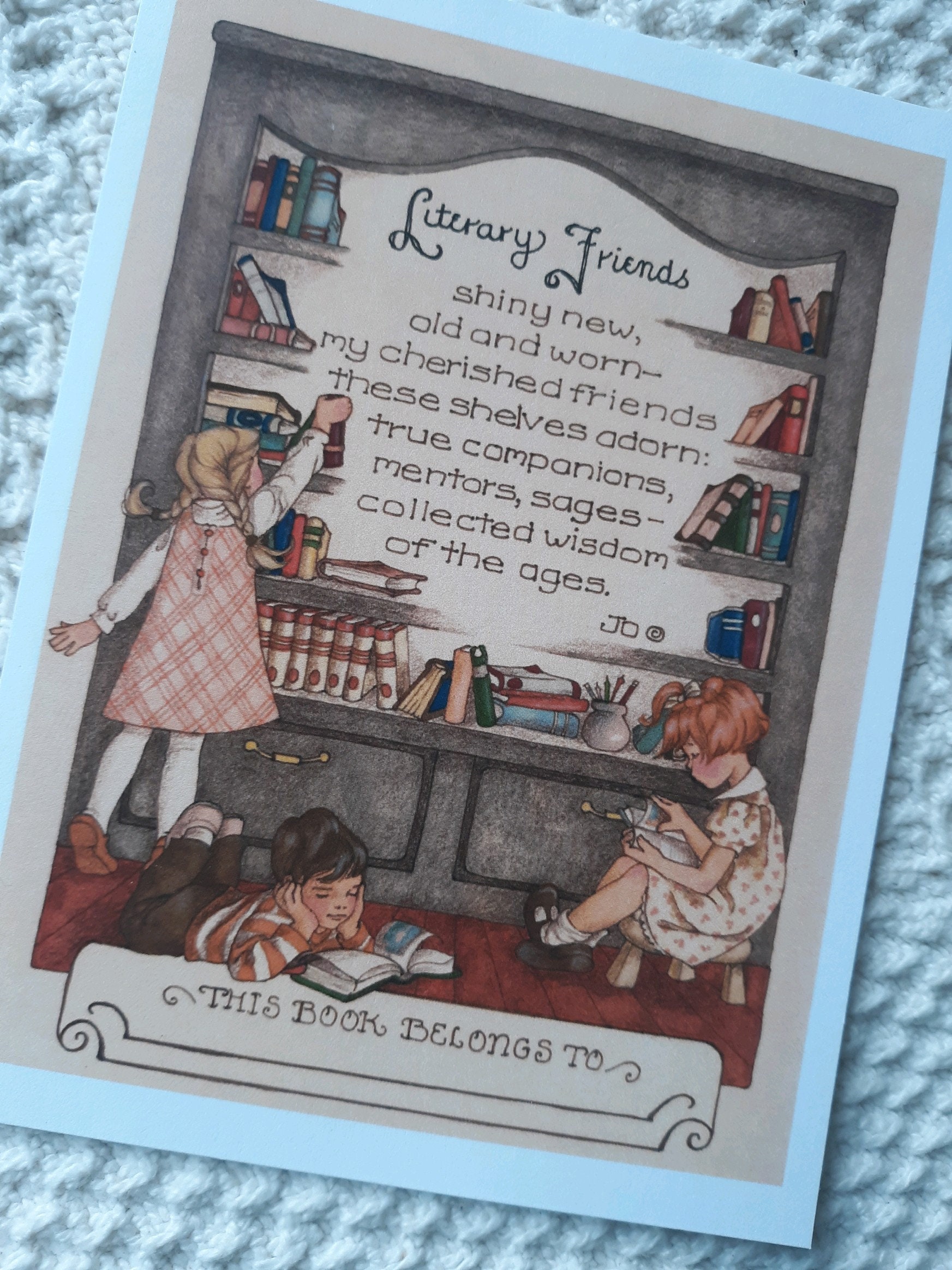 Set of Children's Book Plate and Bookmark, Label and Bookmark Set for ...