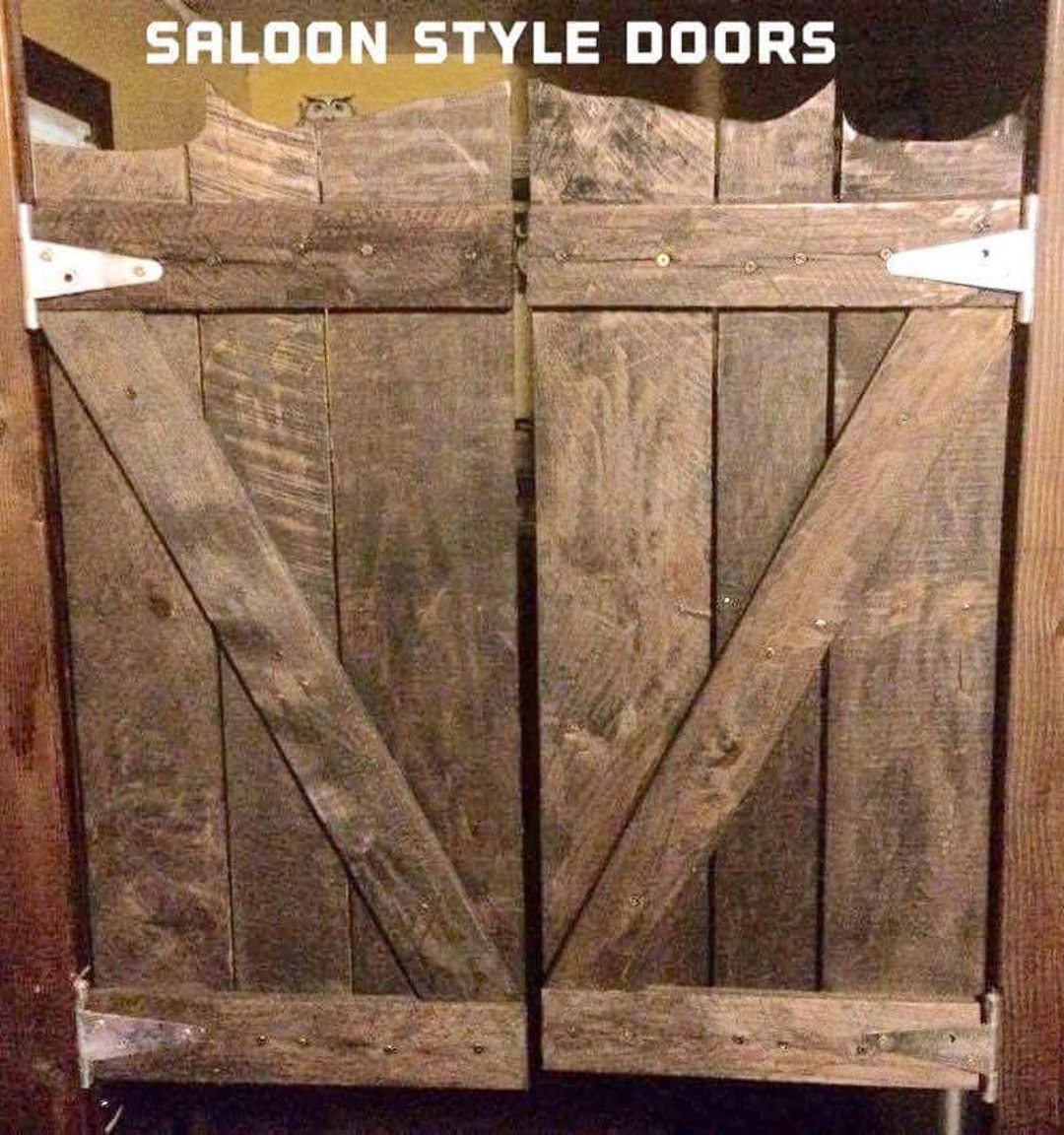 Rustic Wooden Saloon Doors “unstained” - Etsy