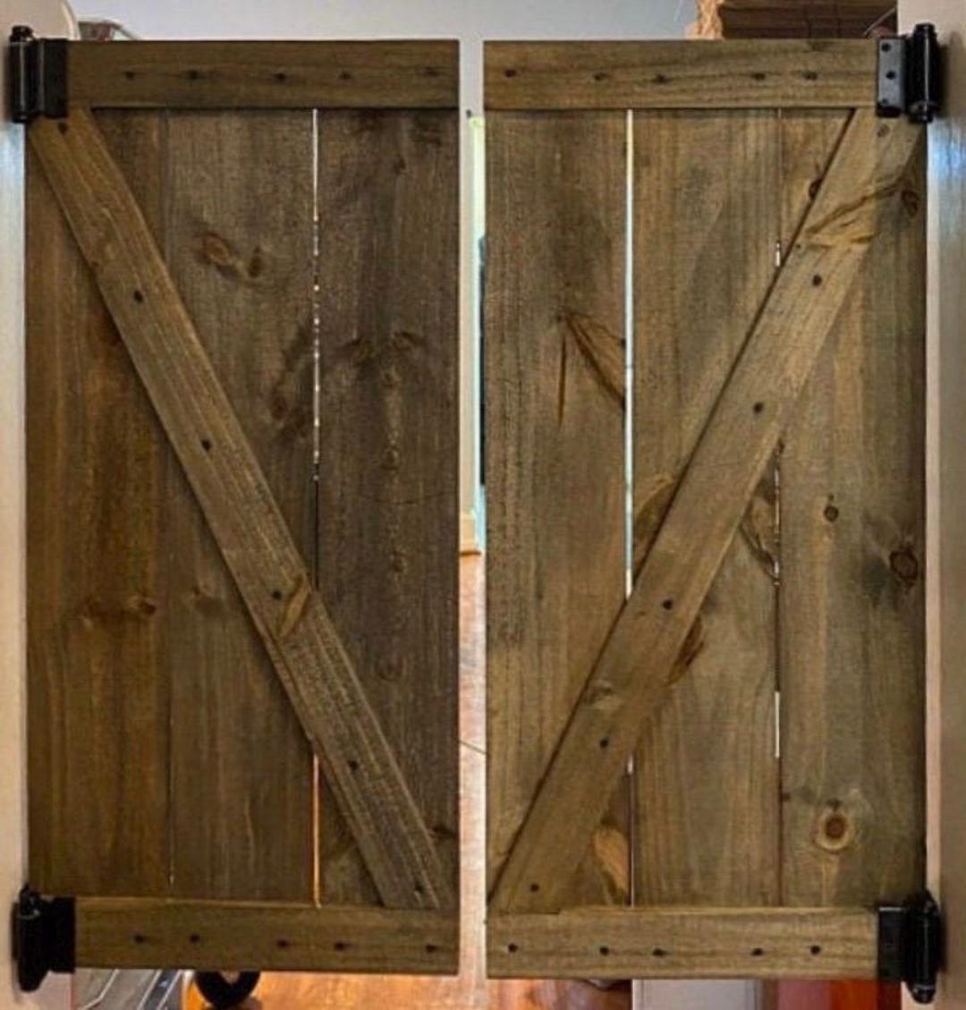 RUSTIC Barn Style Wooden Swinging Saloon Doors. ”unstained” - Etsy