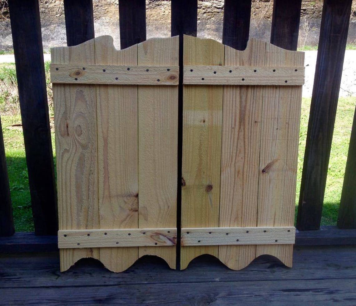 Rustic Western-style Saloon Doors unstained - Etsy