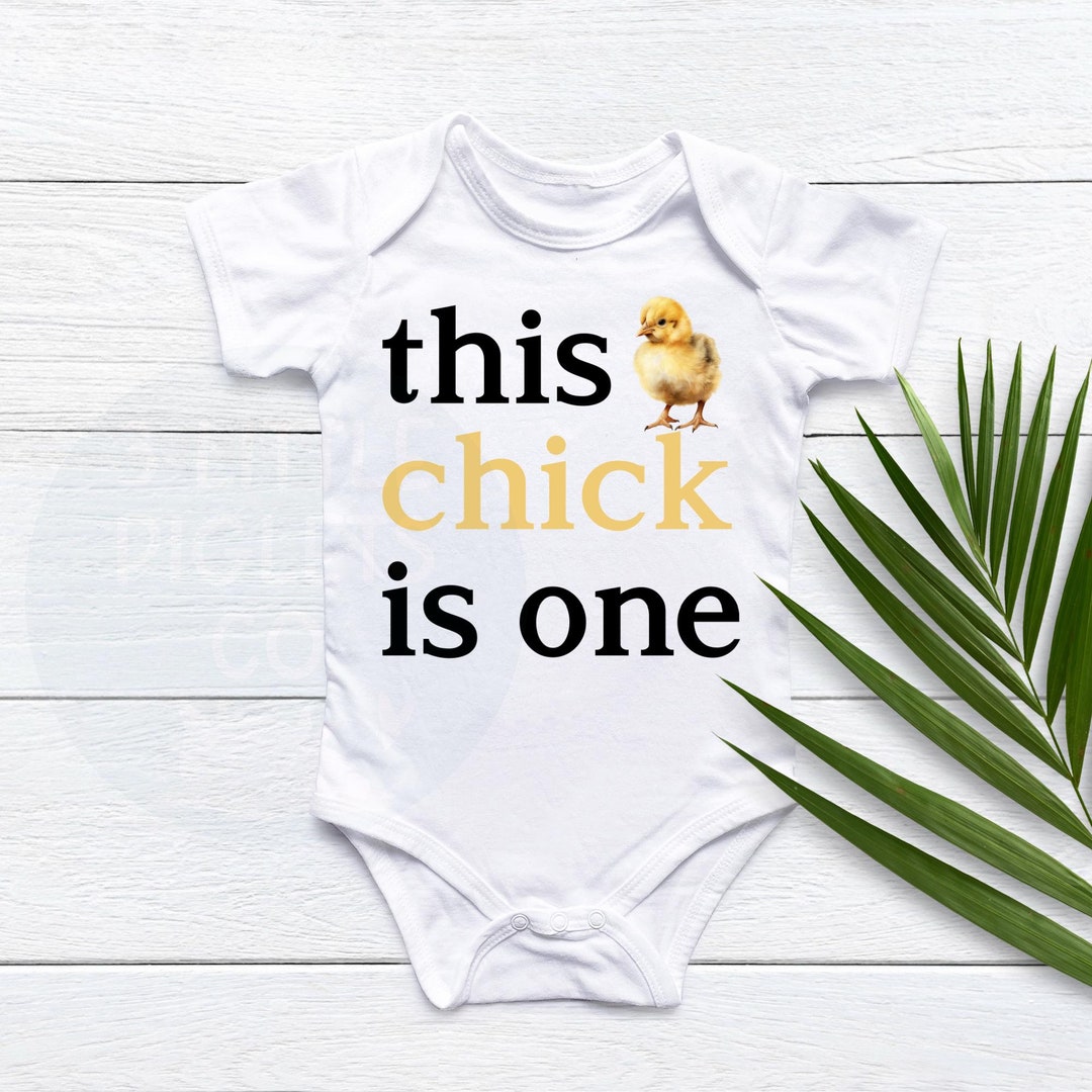 Girl 1st Birthday Onesie® Chicken First Birthday Girl This Chick is One ...