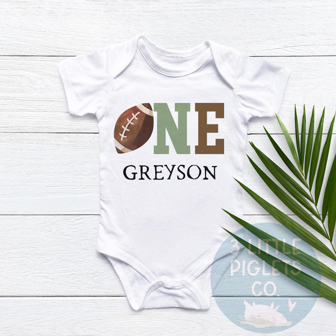 Football First Birthday Shirt Football 1st Birthday Party Personalized ...