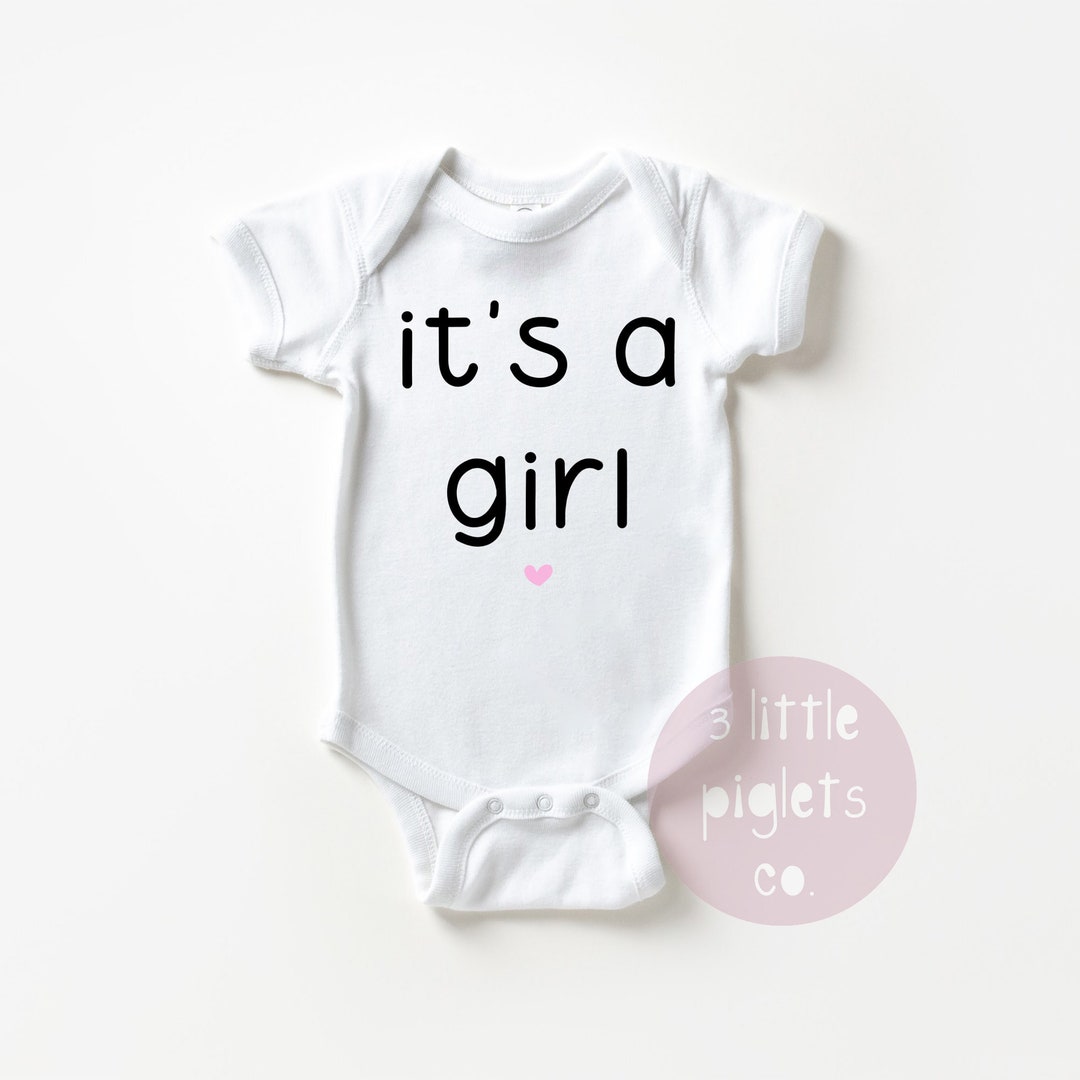 It's a Girl Pregnancy Announcement Onesie®, Girl Gender Reveal Natural ...