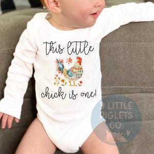This Little Chick is One Digital Download File Sublimation Birthday ...