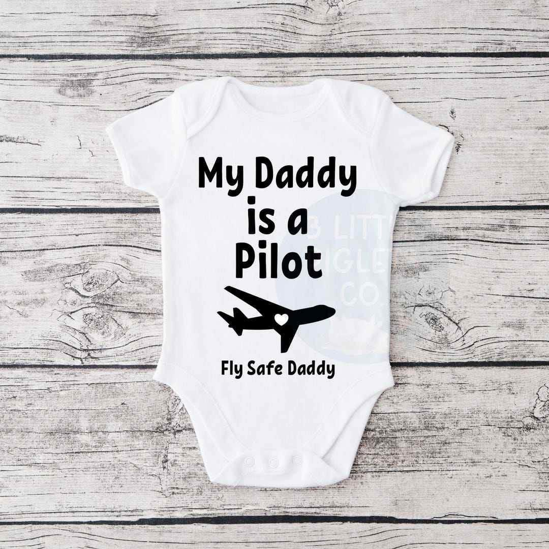 Pilot Baby Outfit Airplane Baby Shower Gift for New Dad Pilot Daddy ...